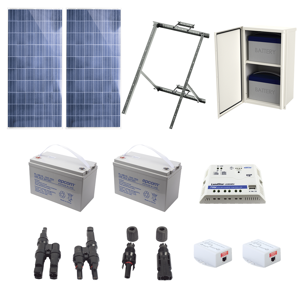 Kit Solar de 17 W con PoE Pasivo 24 Vcd para 2 Radios de Ubiquiti ...